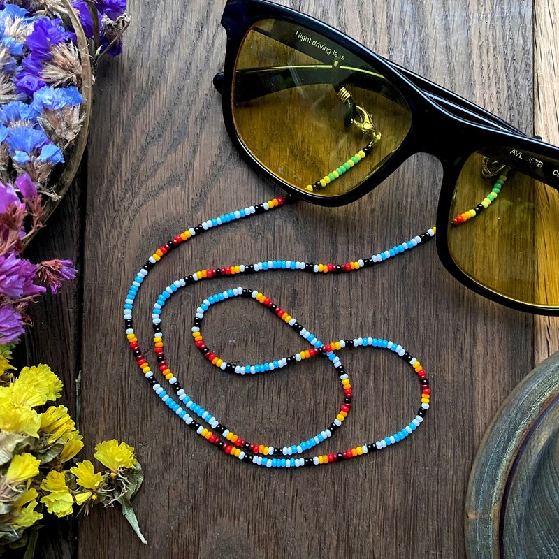 Beaded Glasses Chain - Etsy