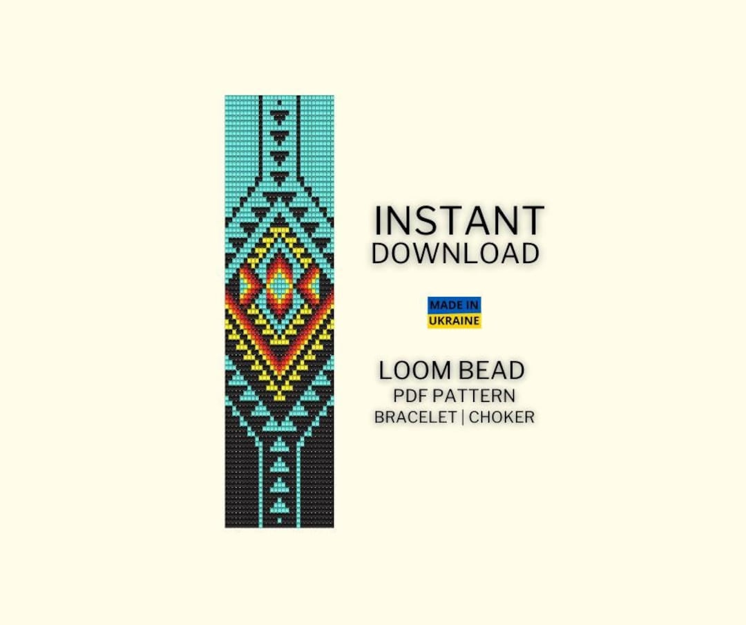 Loom Seed Bead Bracelet Pattern, Native Inspired Loom Pattern, Do It ...
