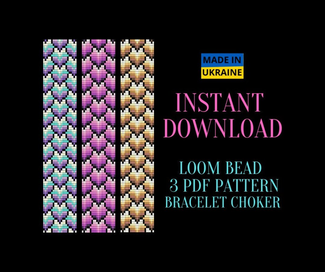 Loom Seed Bead Pattern Set, Skin Snake Loom Bead Bracelet Choker ...