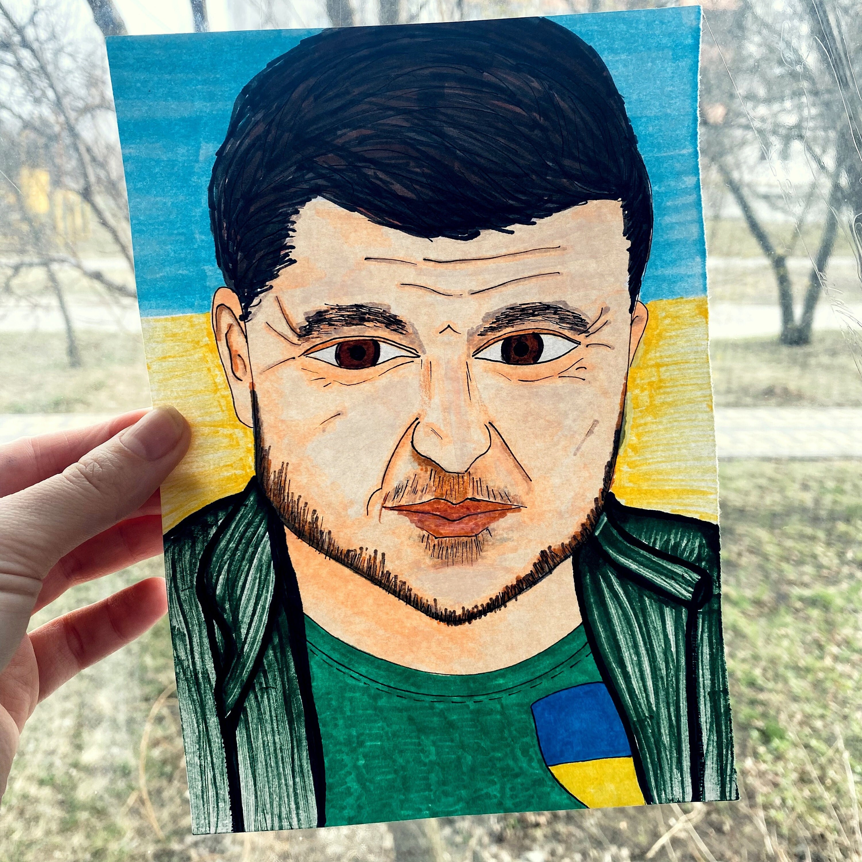 Ukraine Shop Zelensky Portrait Hero Ukrainian Drawing Art - Etsy