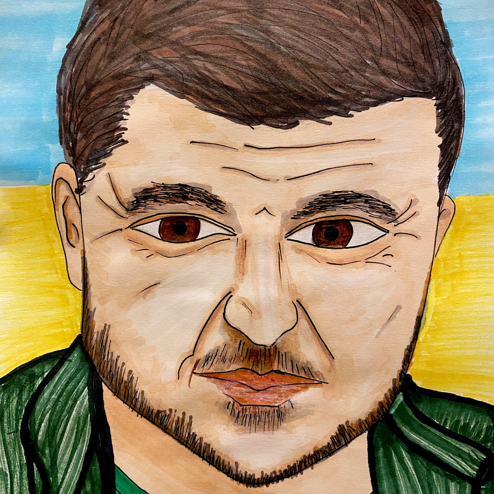 Ukraine Shop Zelensky Portrait Hero Ukrainian Drawing Art - Etsy
