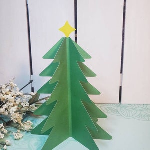 3d Paper Christmas Tree SVG - Laser Cut Farmhouse Holiday Decoration ...
