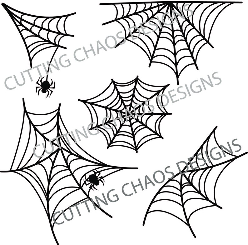 Spiderwebs SVG Bundle Halloween Cobweb Clip Art Scary Black Widow ...