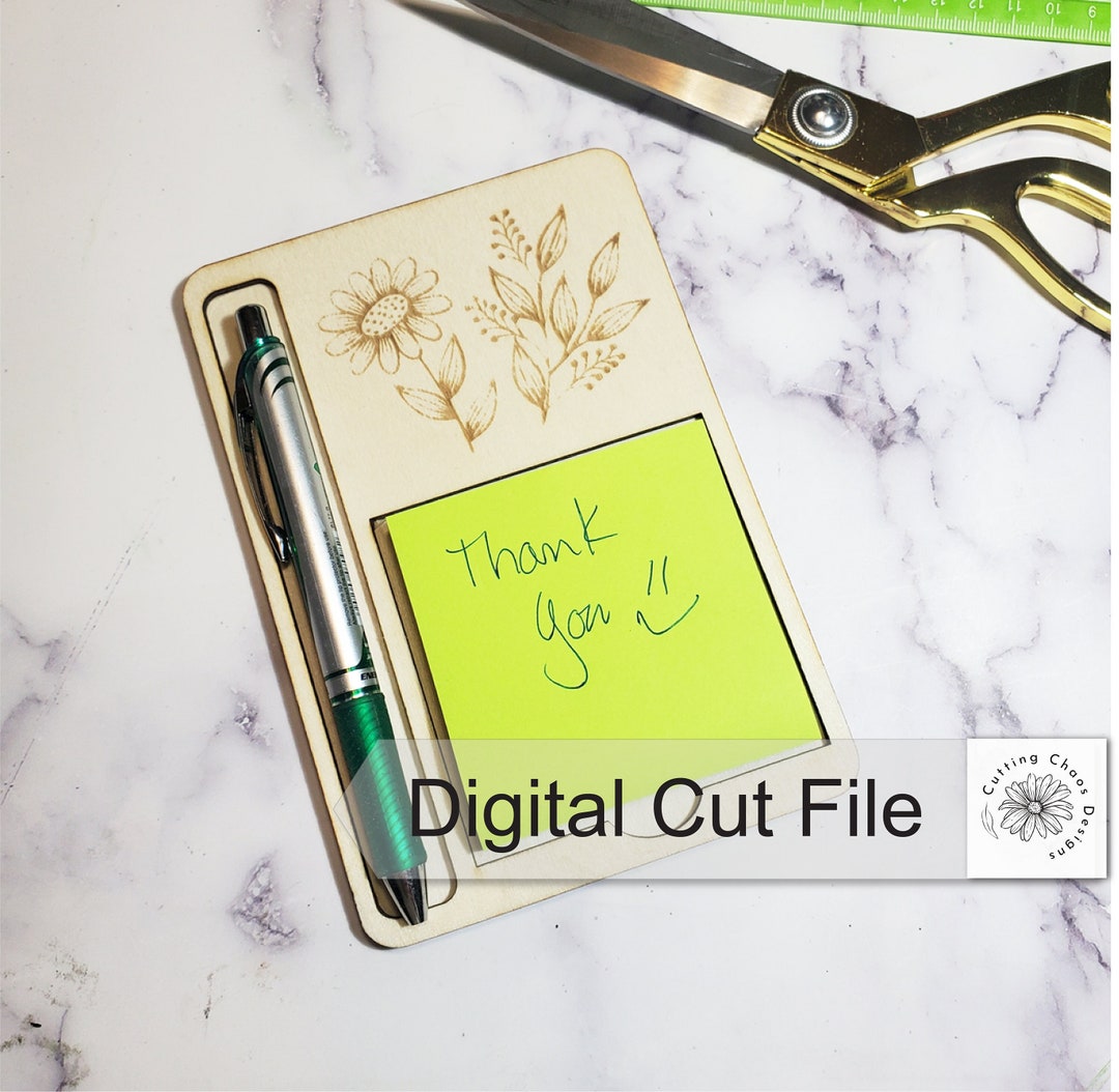 Sticky Note Holder SVG Sticky Note Pad Laser File Friends - Etsy
