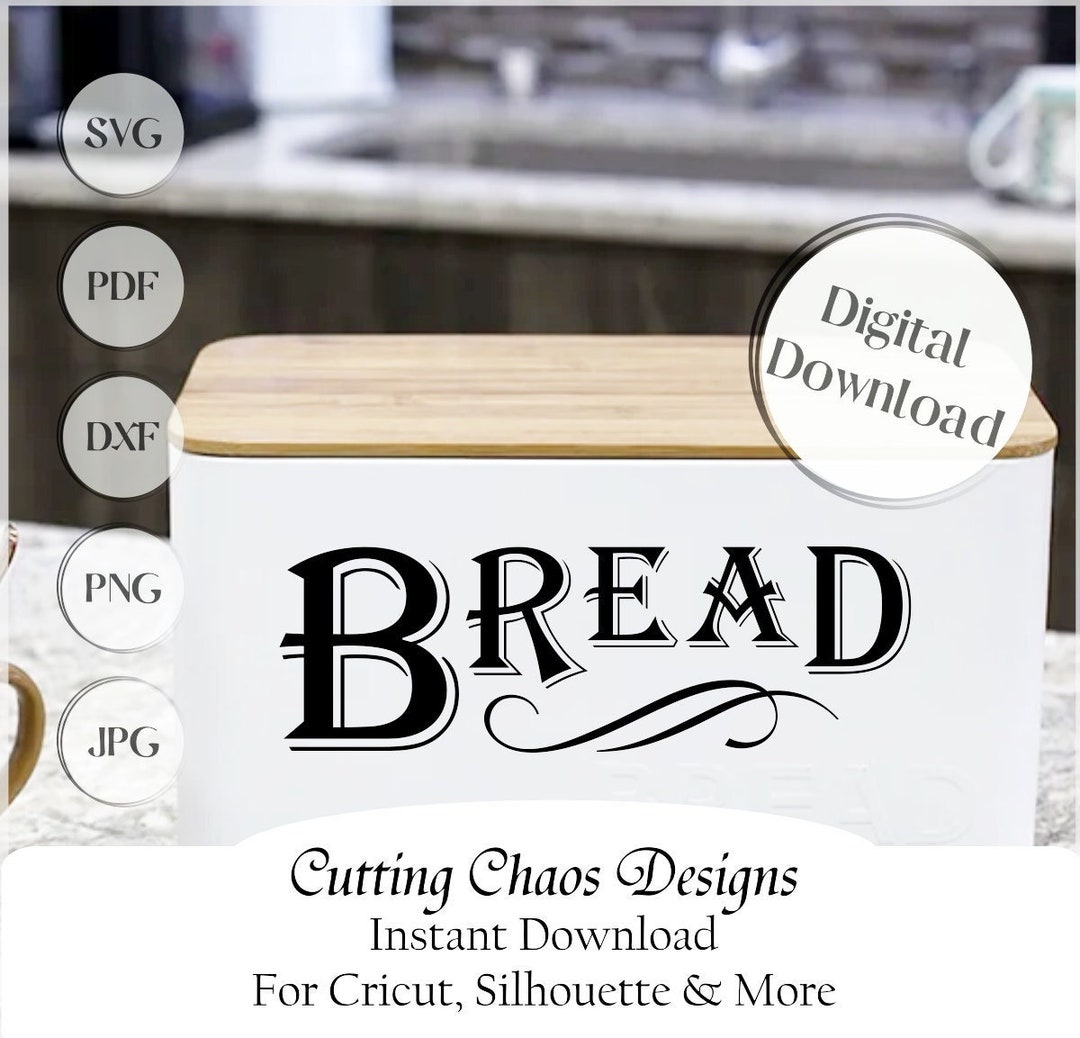 Bread Word Art SVG - DIGITAL SVG Cut File for Use With Cricut and ...