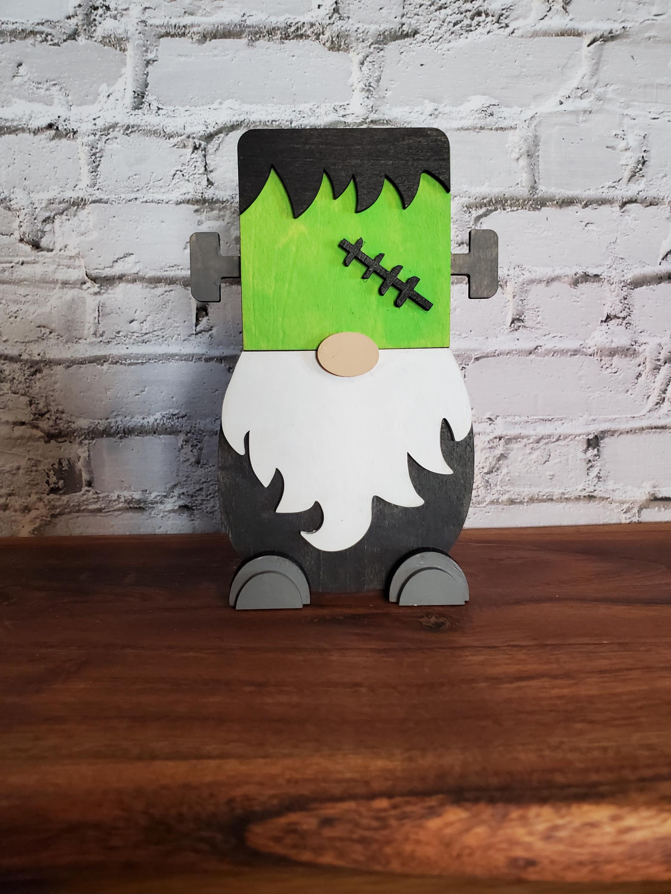 Franken - Gnome Laser SVG, Monster Cut File, Halloween Shelf Sitter ...