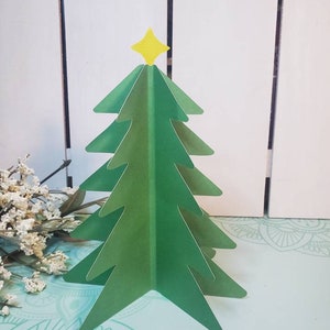 3d Paper Christmas Tree SVG - Laser Cut Farmhouse Holiday Decoration ...
