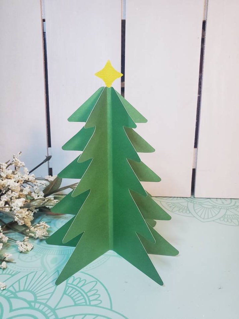 3d Paper Christmas Tree SVG - Laser Cut Farmhouse Holiday Decoration ...