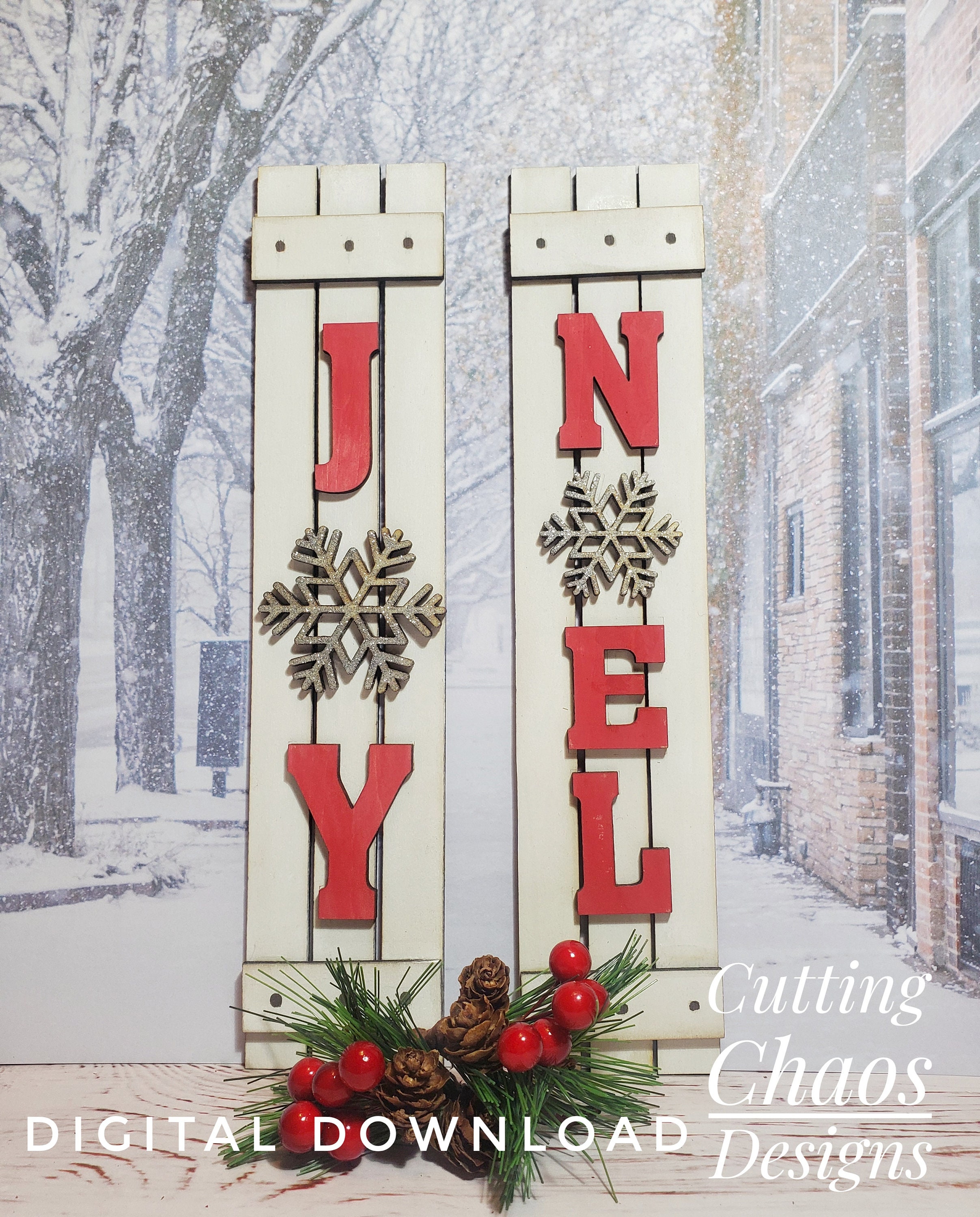 Mini Porch Leaner Laser Svg, Mini Christmas Decoration, Miniature Porch ...