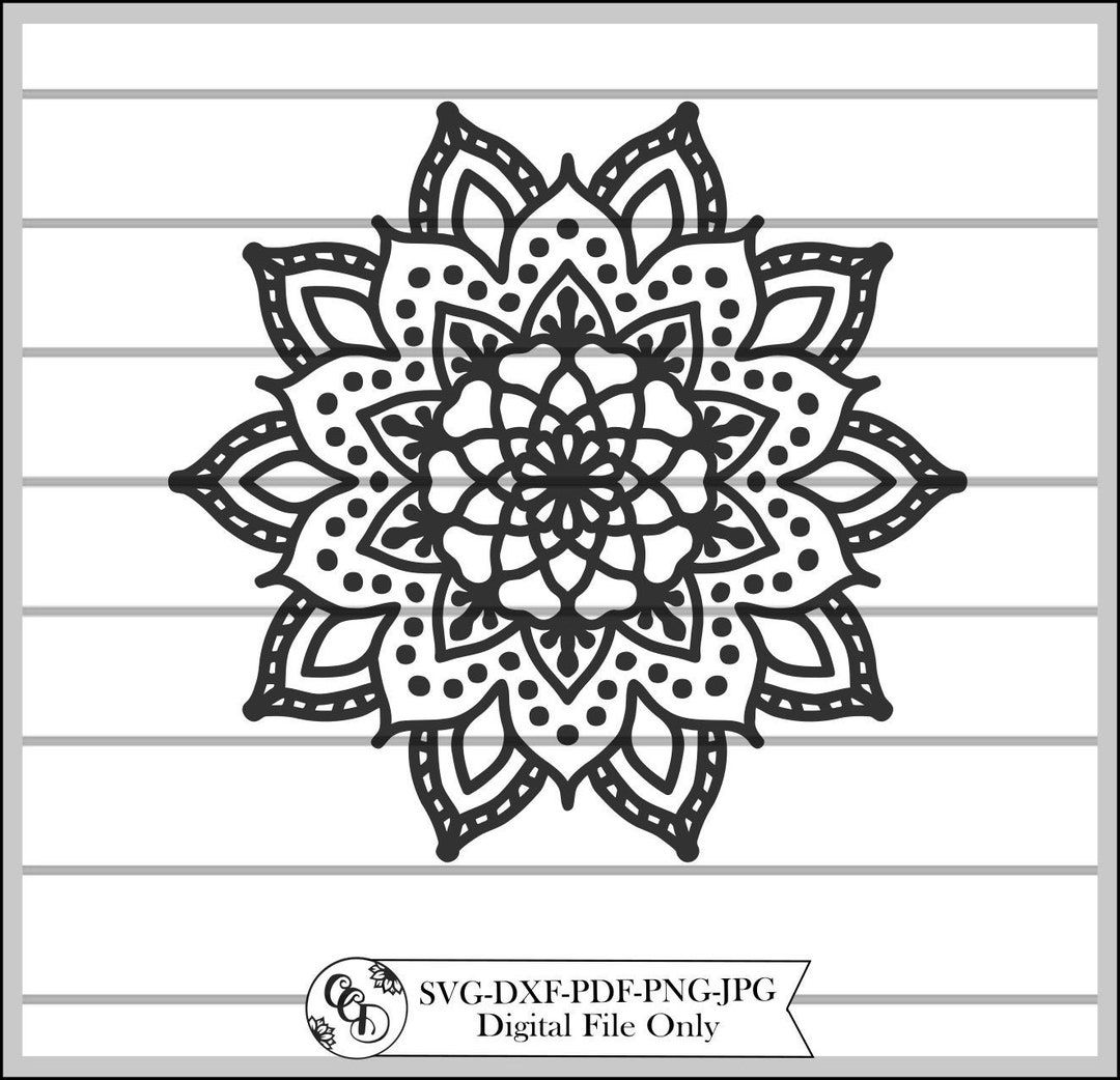 Mandala Circle Design Digital SVG Cut File - DIGITAL SVG Art for Use ...