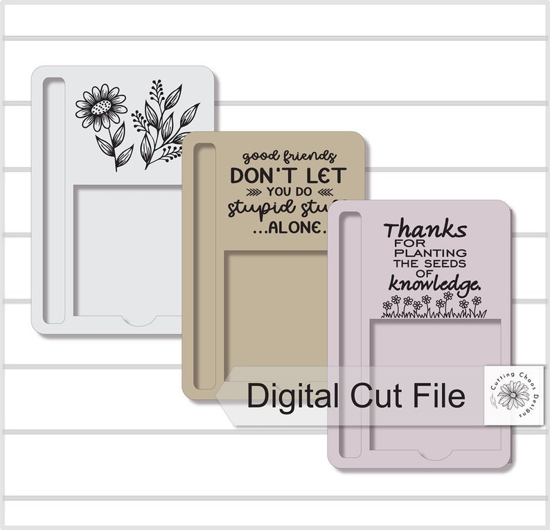 Sticky Note Holder SVG Sticky Note Pad Laser File Friends - Etsy