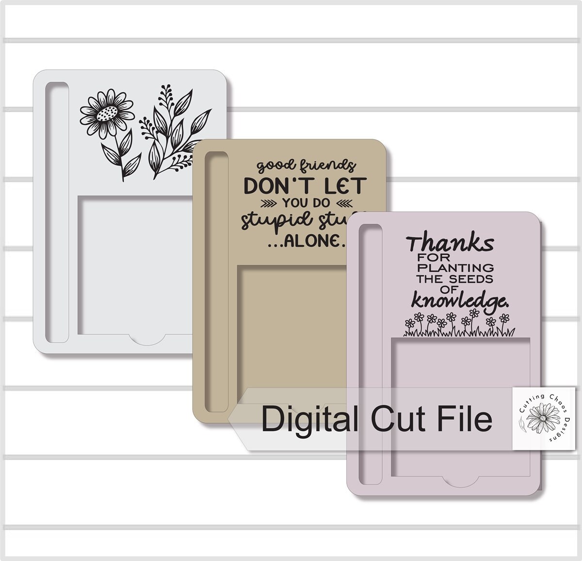 Sticky Note Holder SVG Sticky Note Pad Laser File Friends - Etsy