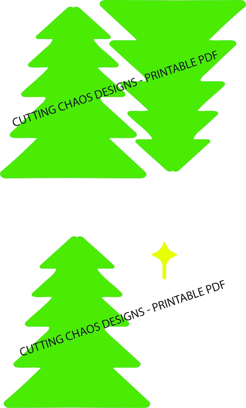 3d Paper Christmas Tree SVG - Laser Cut Farmhouse Holiday Decoration ...