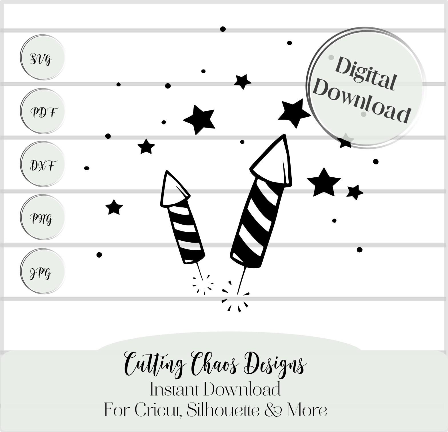 4th of July Star Fireworks Svg, Fire Cracker 4th of July Cut File ...