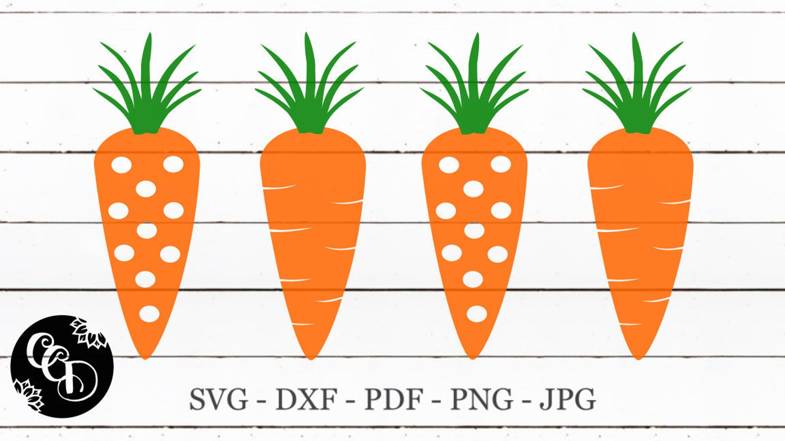 Polka Dot and Lines Carrots SVG Design DIGITAL SVG Art for - Etsy