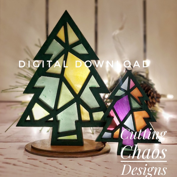 Mosaic Tree Laser Svg - Etsy