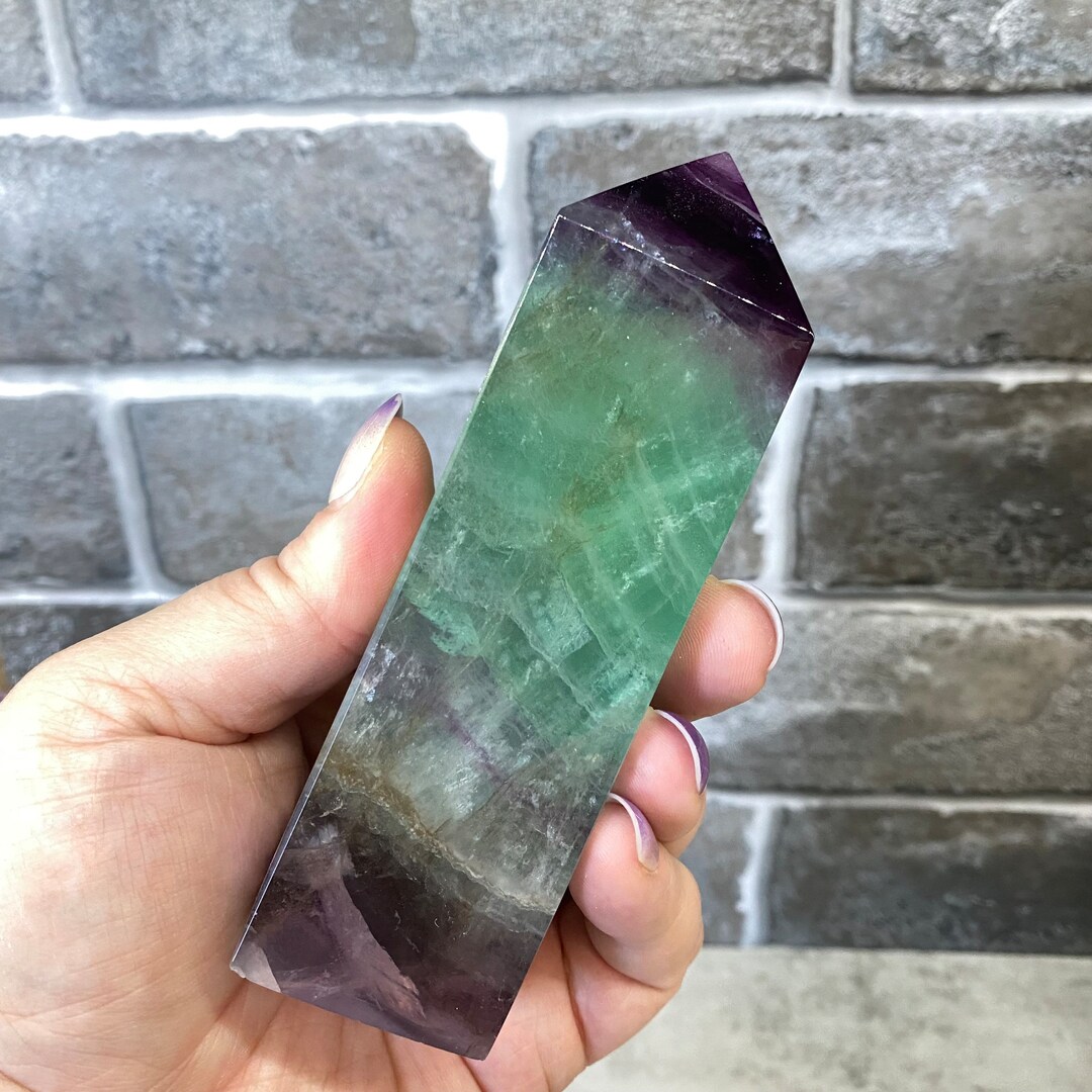 Large Rainbow Fluorite Obelisk Tower 4.9 2113 - Etsy