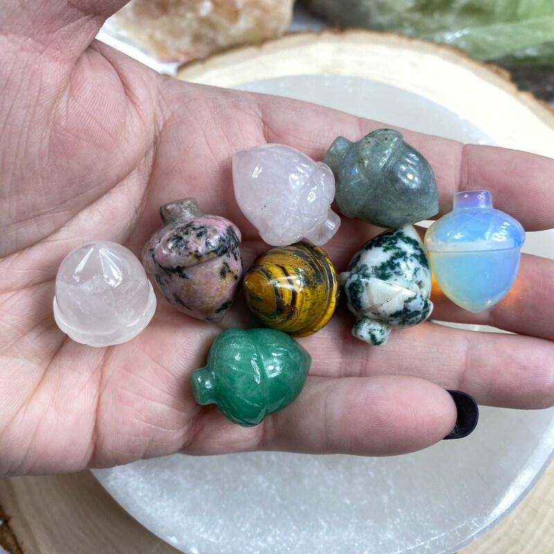 Carved Acorns - Etsy