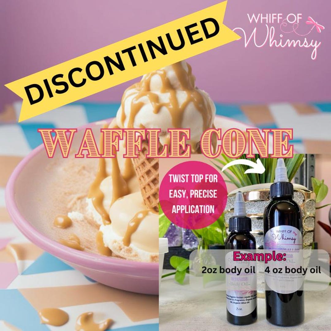 Waffle Cone Body Oil | Fragranced Body Oil | Whiff of Whimsy by Mello Moonstone - Etsy