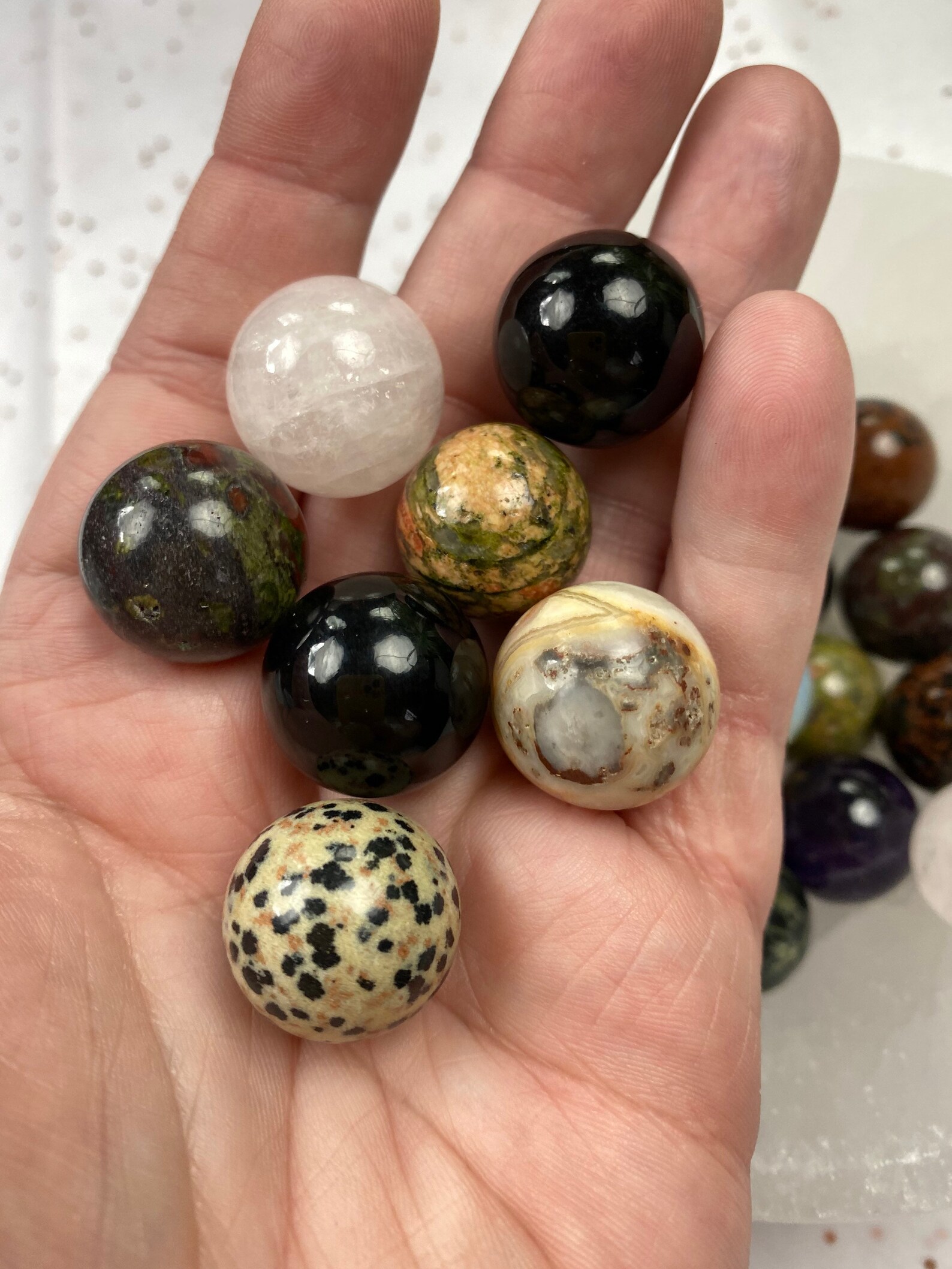 Mini Sphere Polished Marble Spheres Crystal Spheres Small | Etsy