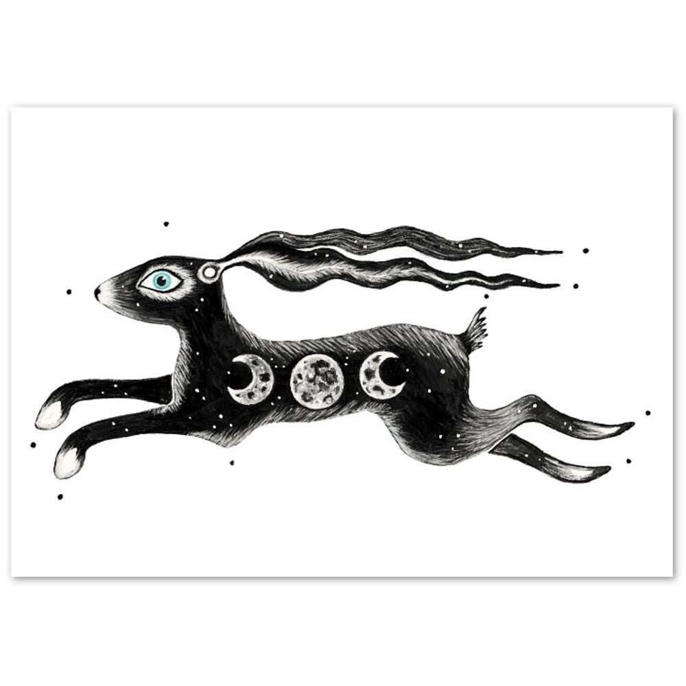 The Triple Moon Hare. Pack of Ten Greeting Cards. - Etsy