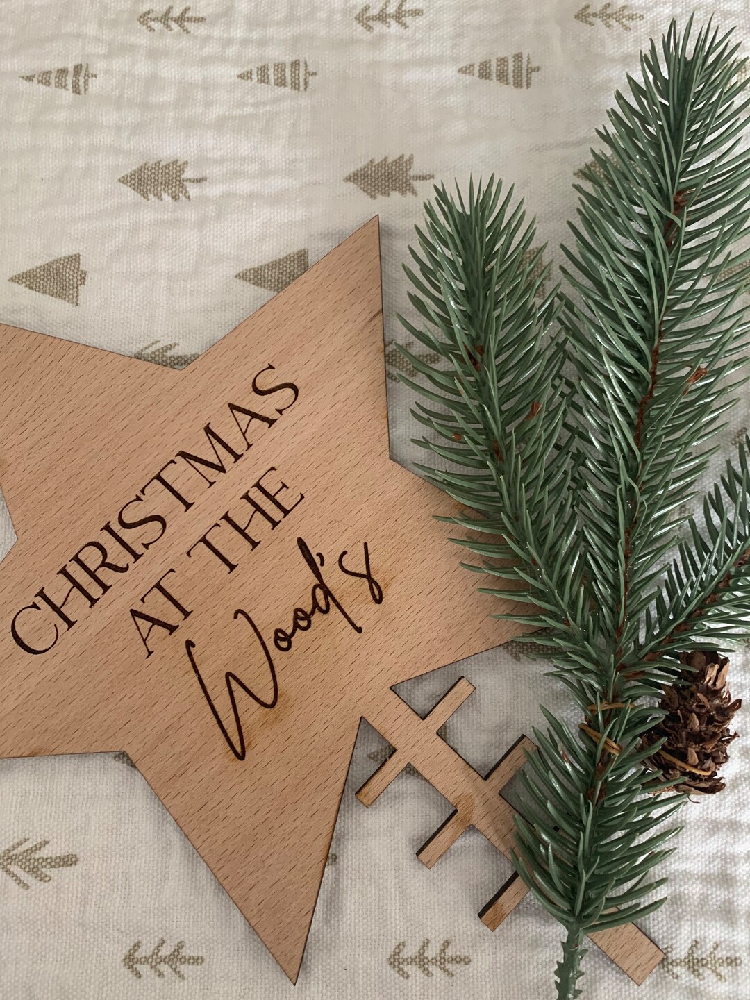 Personalised Christmas Star | Personalised Tree Topper | Christmas Tree ...