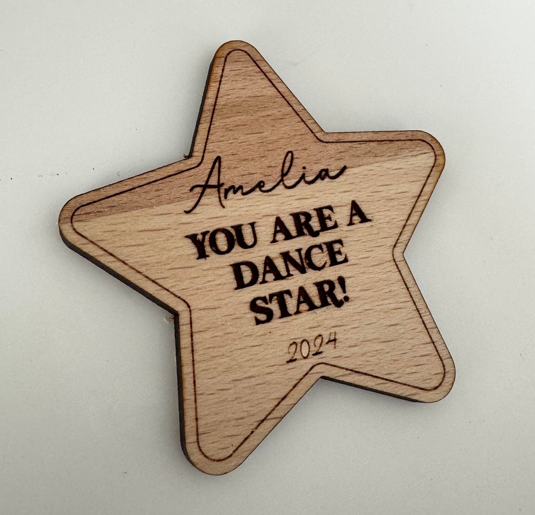 Personalised Wooden Star Token Personalised Achievement Token ...