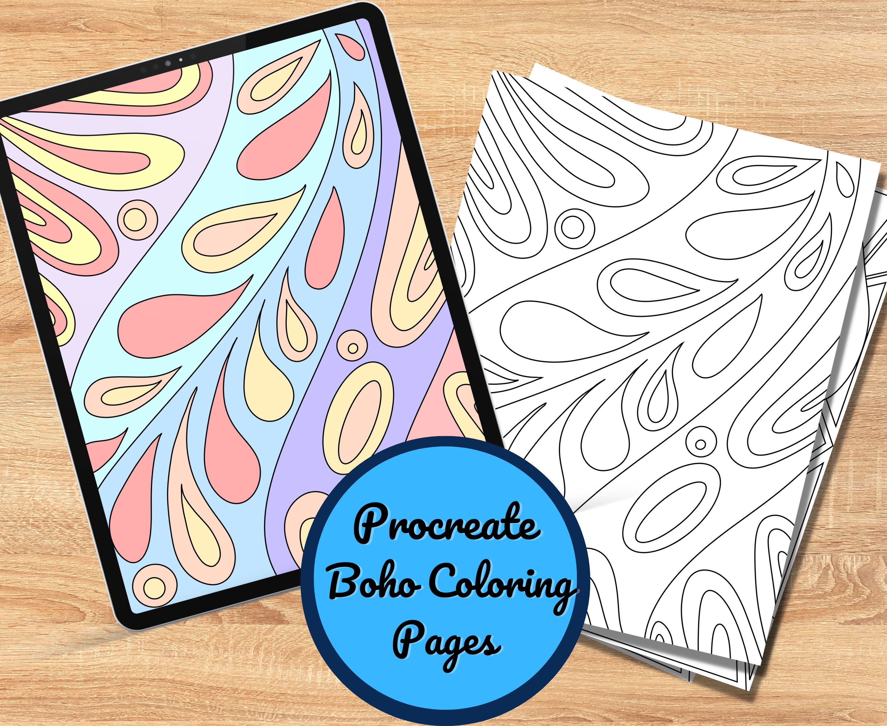 Pattern Coloring Pages for Relaxing Activity Color All the - Etsy