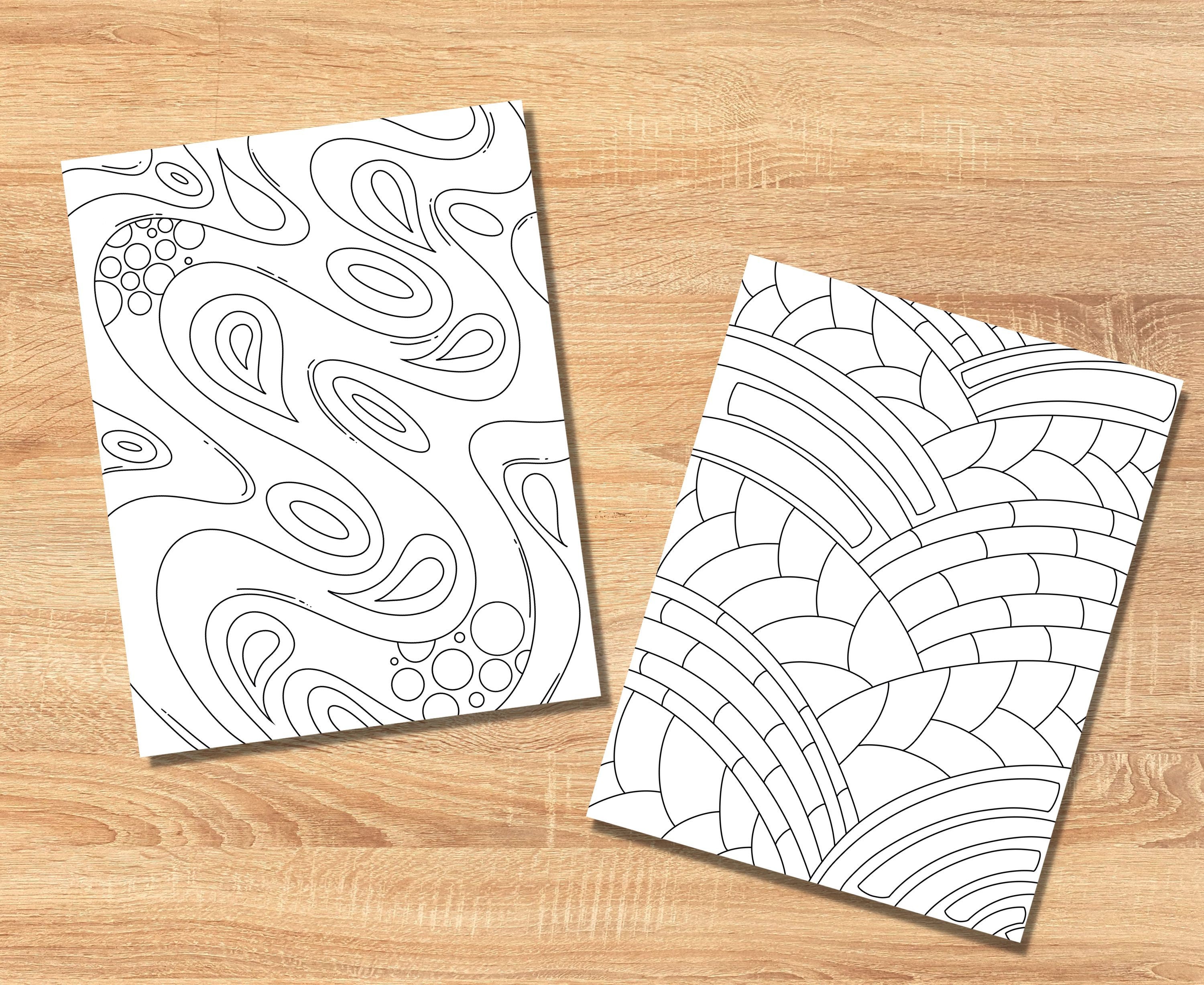 Pattern Coloring Pages for Relaxing Activity Color All the - Etsy
