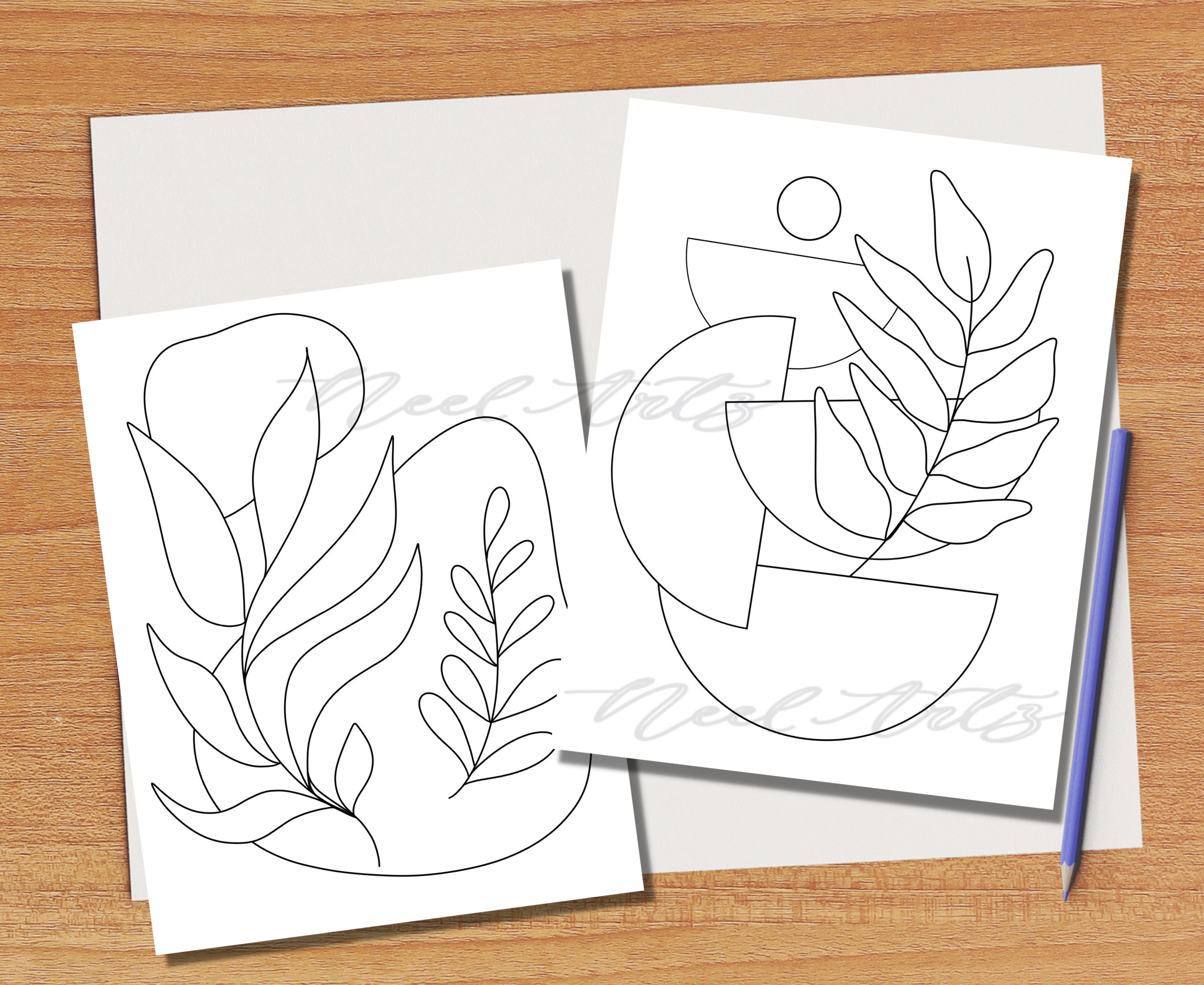 Boho Coloring Pages for Kids and Adults Boho DIY Wall Art - Etsy
