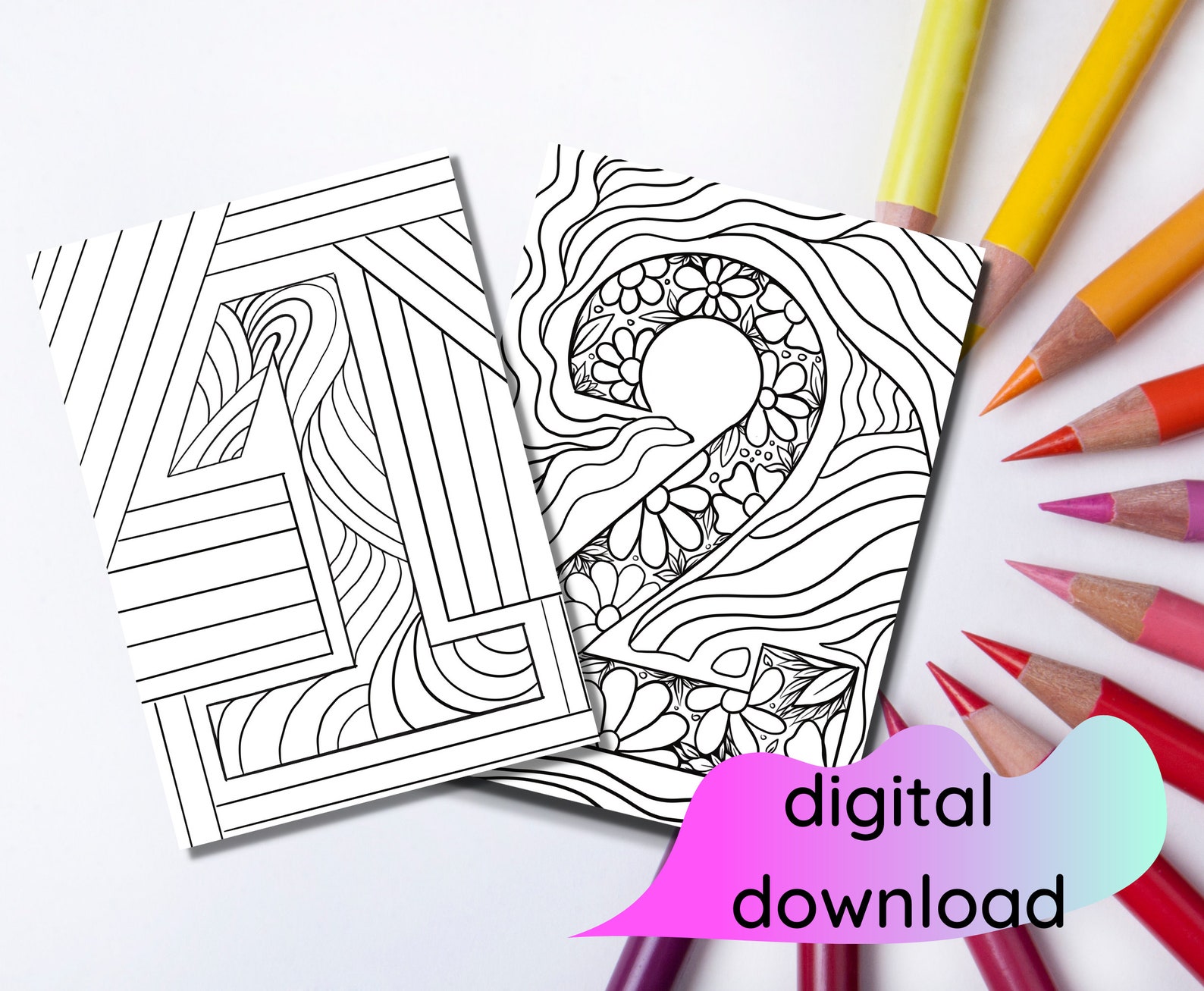 0-9 Numbers Printable Pdf Coloring Pages for Preschool | Etsy