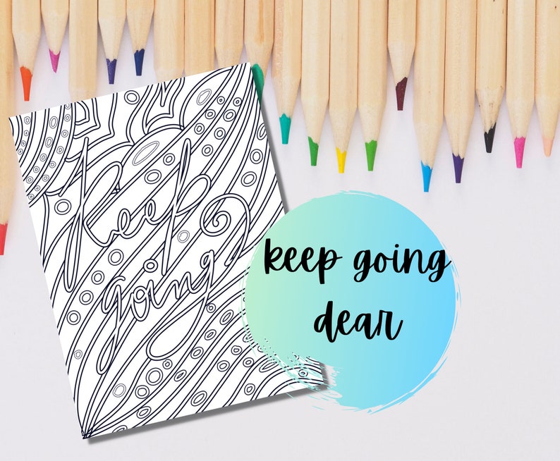 Stress Relief Quotes Coloring Pages for Adults, Self Care Adults ...