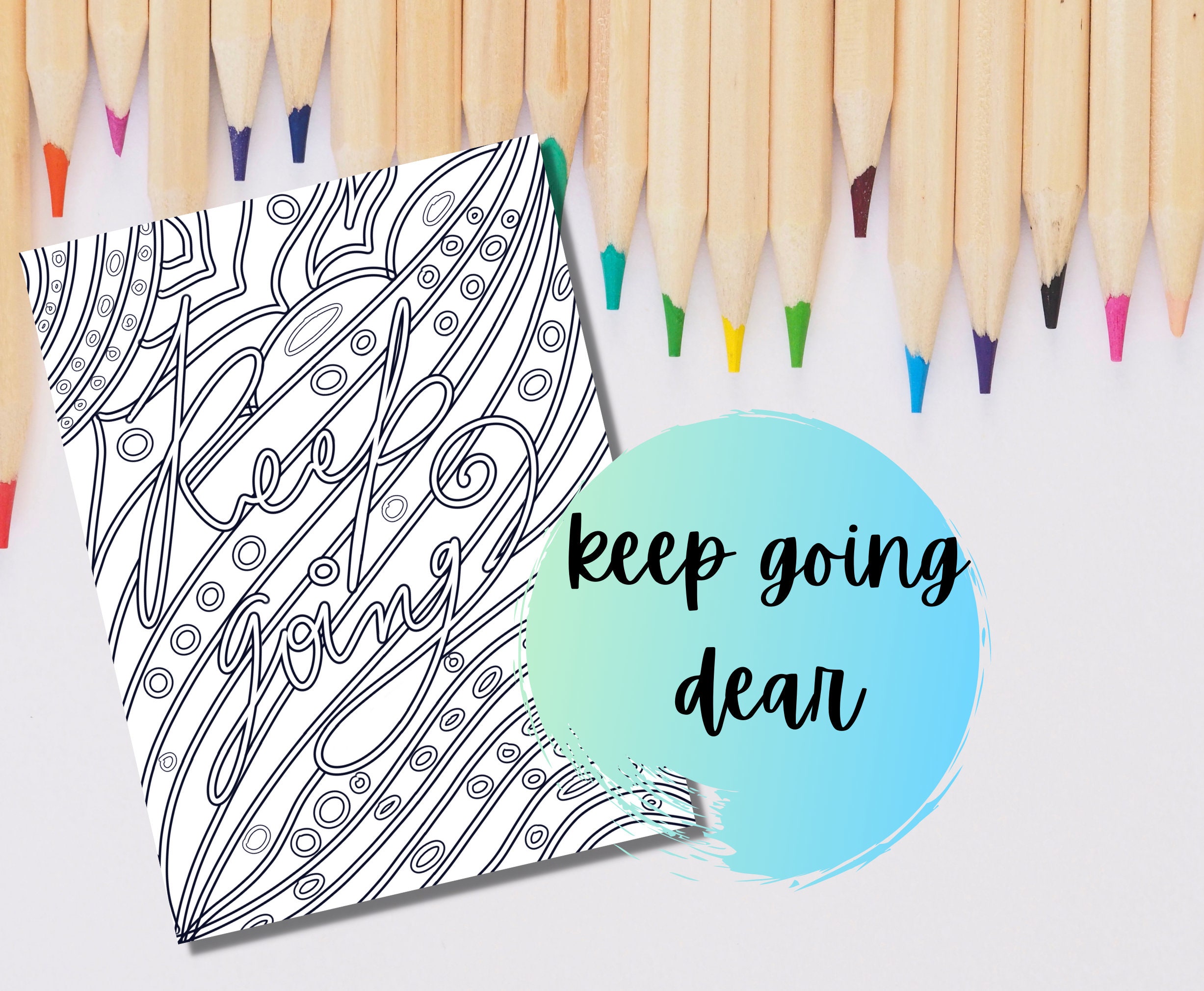 Stress Relief Quotes Coloring Pages for Adults, Self Care Adults ...