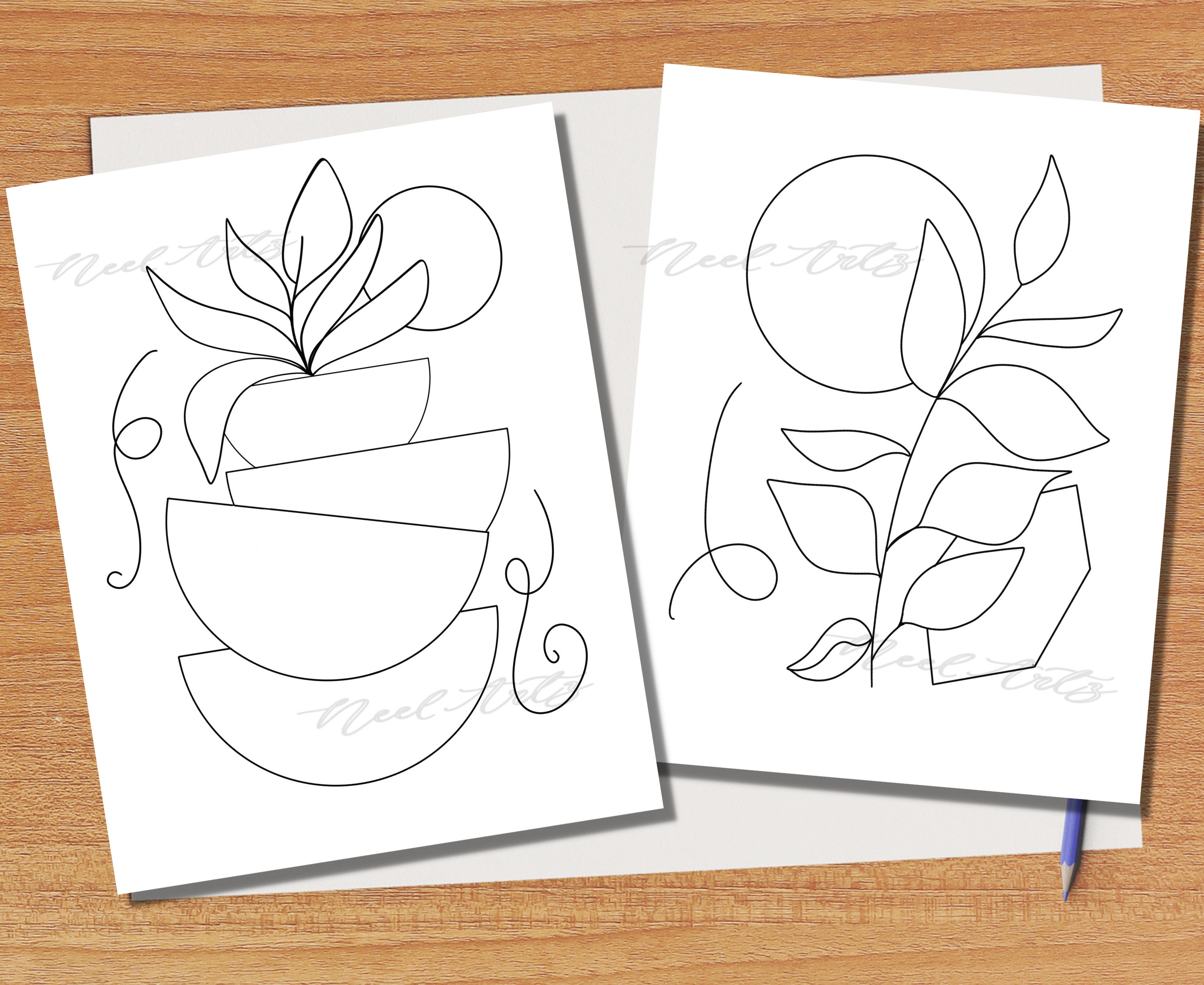 Boho Coloring Pages for Kids and Adults Boho DIY Wall Art - Etsy