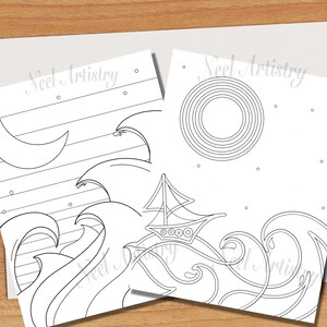 Rainbow Coloring Pages, Printable Abstract Line Art, Boho Rainbow ...