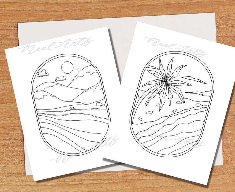 Boho Summer Coloring Pages Boho DIY Wall Art Printable Adult - Etsy