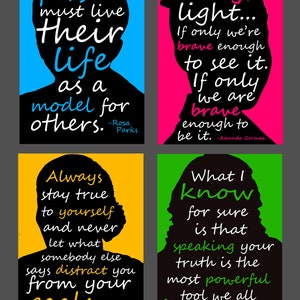 Black Women Inspirational Quotes 11x17 and 8.5x11 Poster Set - Etsy