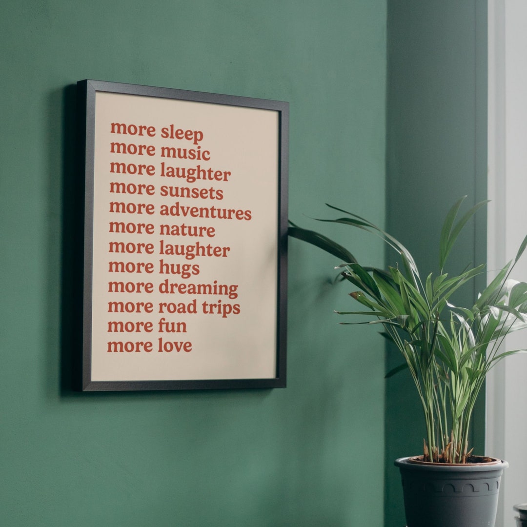 Positivity Wall Art | Habits Reminder Self Care Print for Gallery Wall ...