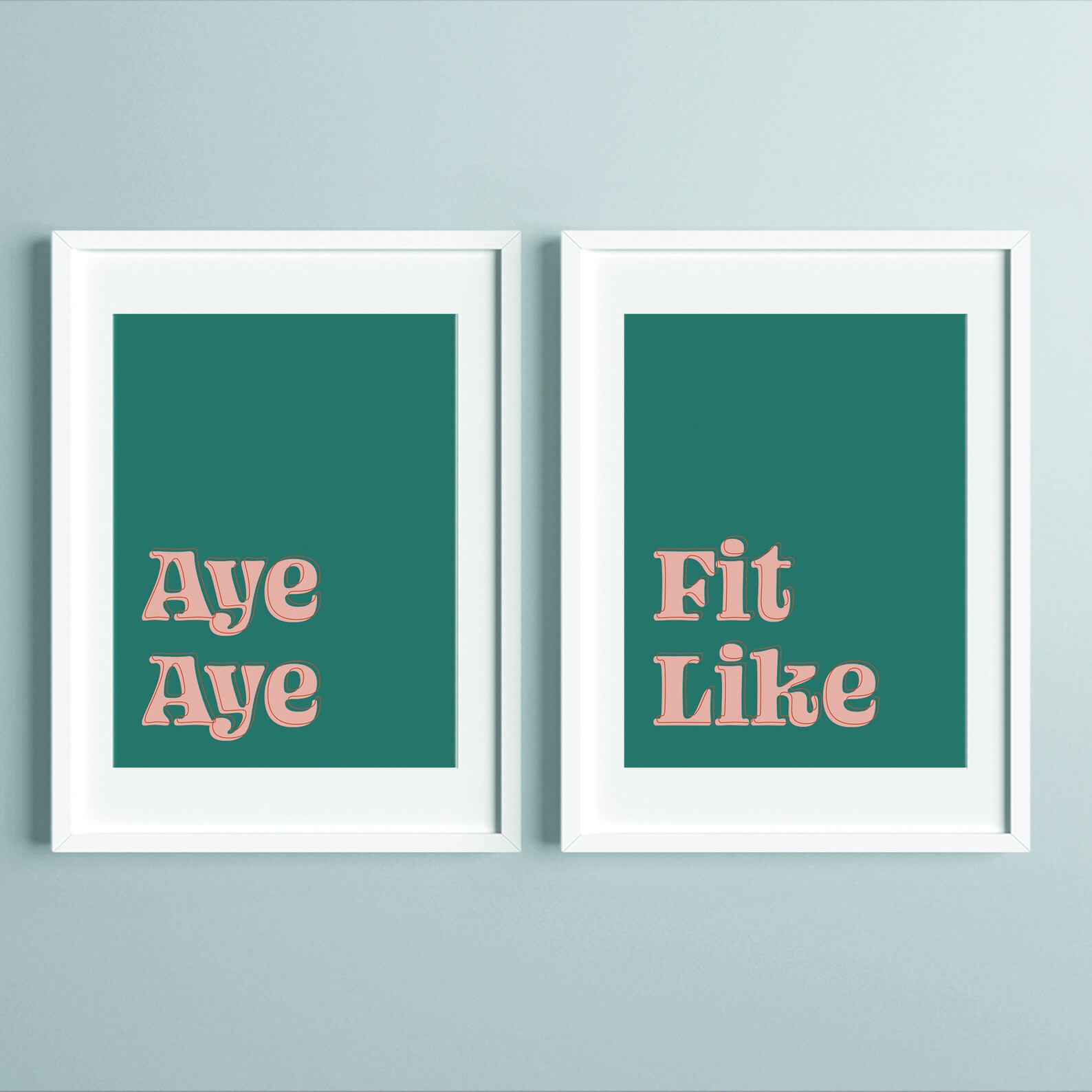 Aye Aye Fit Like Set of 2 Scottish Prints Doric Phrases Scotland Wall ...