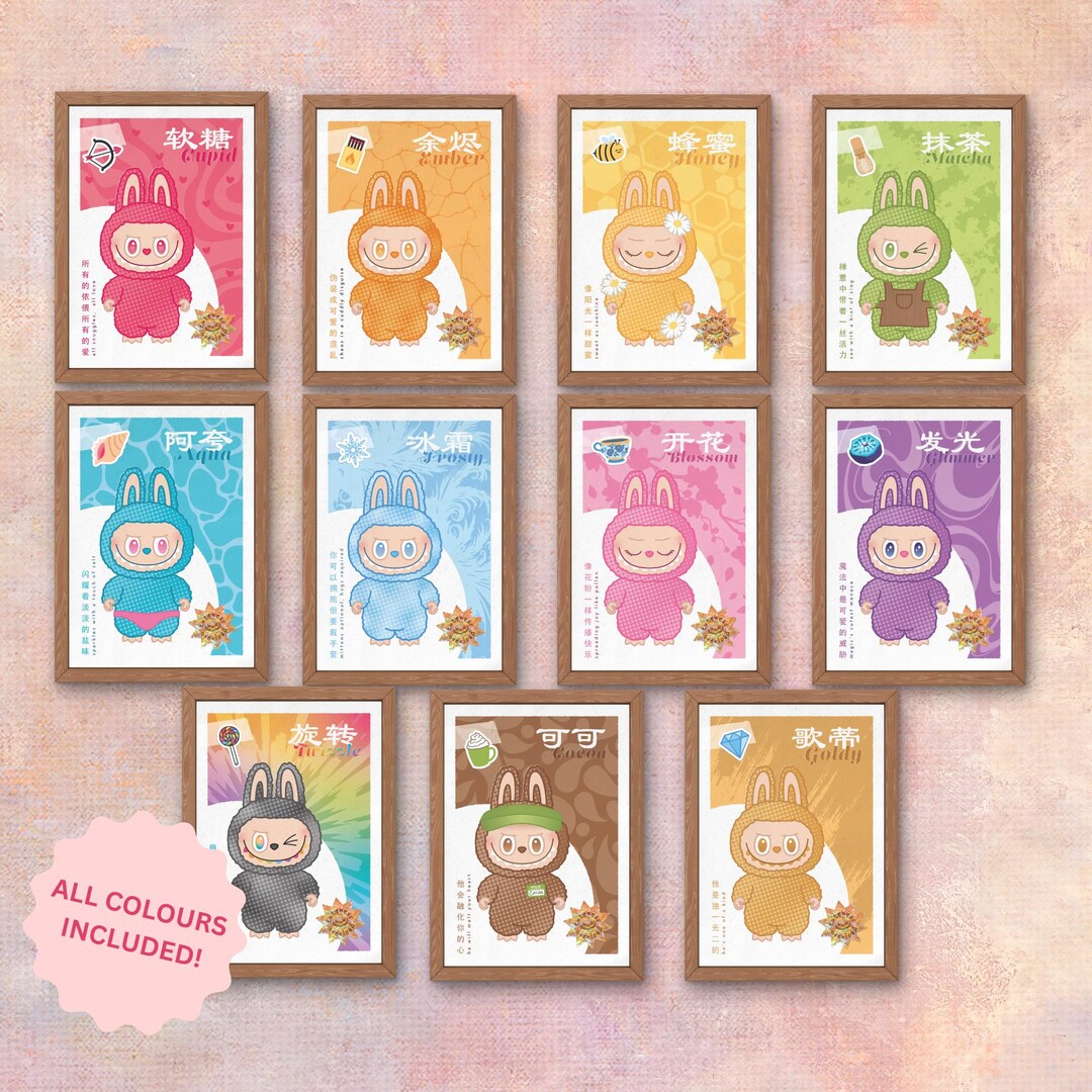 Labubu Poster | the Monsters Toy/figure | Modern Cute Decor Digital ...