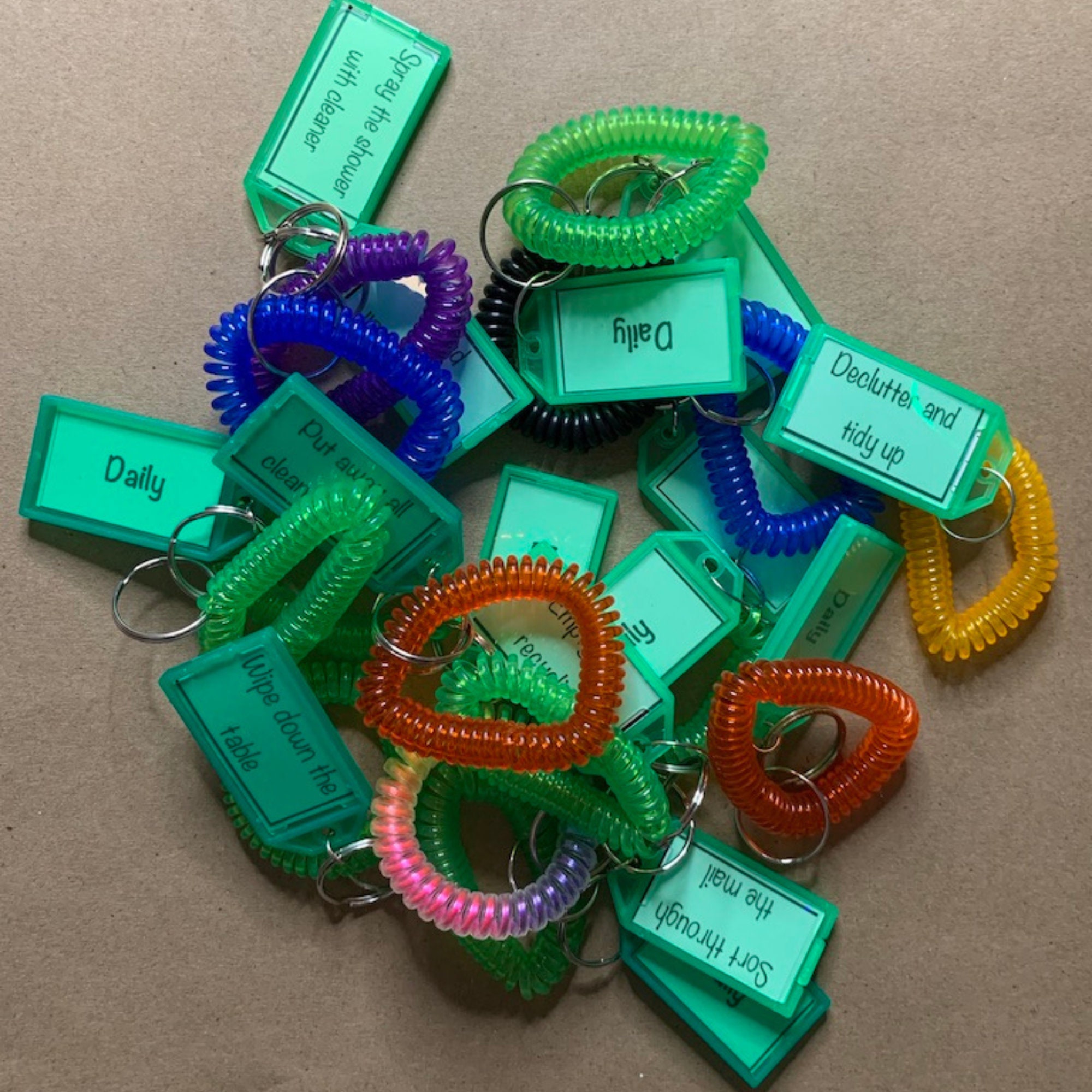 Basic beginner Chore Charm Pack Tag Option B: Double-sided Task Tags ...