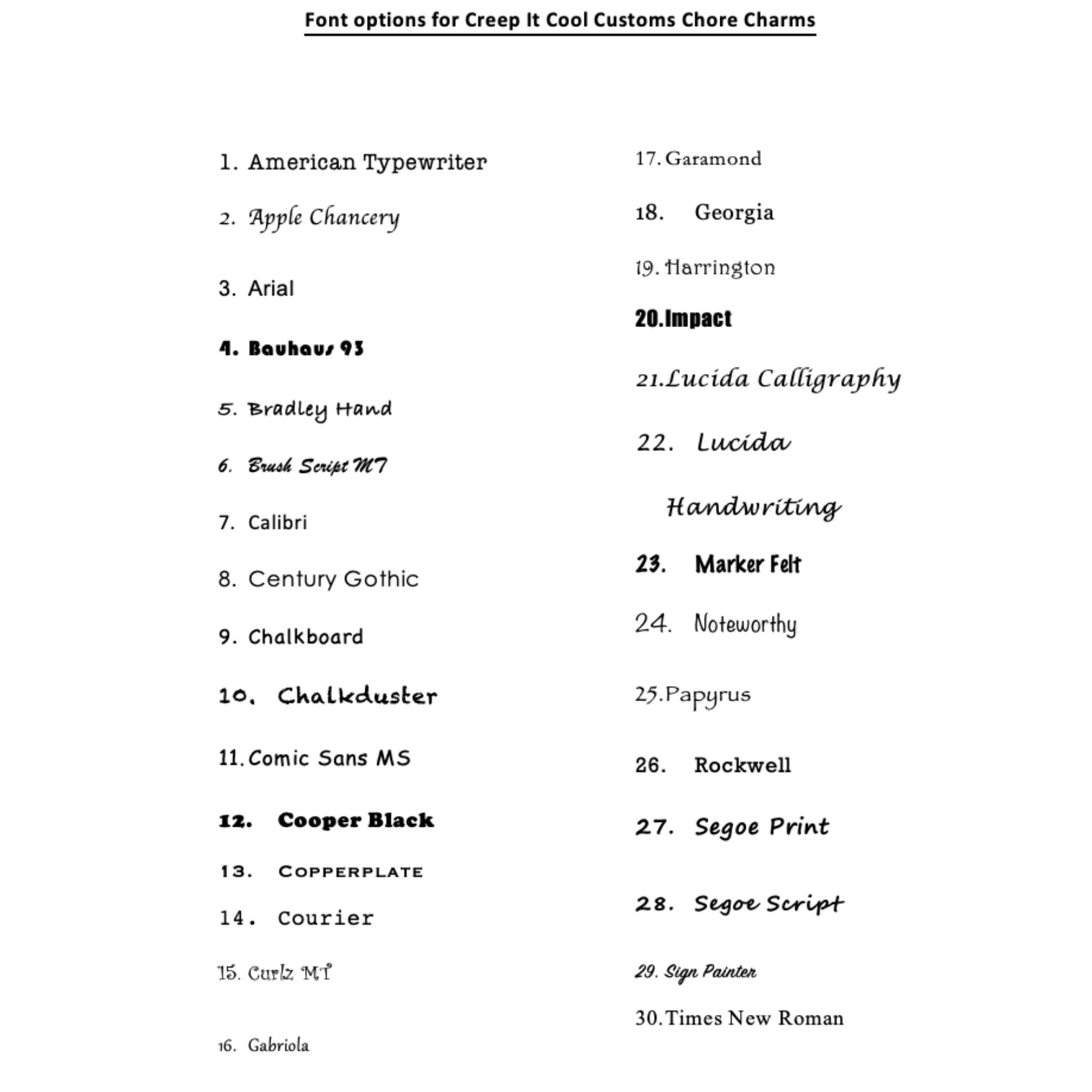 Basic beginner Chore Charm Pack Tag Option B: Double-sided Task Tags ...