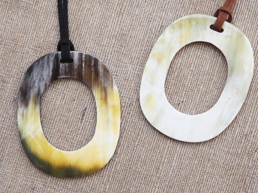 Natural Buffalo Horn Pendant Necklace 3"15 (8cm) PN34 - Etsy