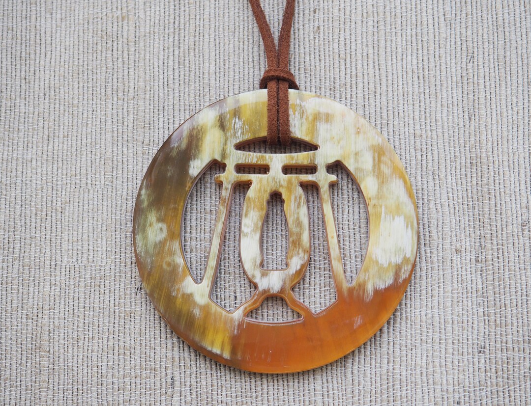 Natural Buffalo Horn Pendant Necklace 2"75 (7cm) PN63 - Etsy