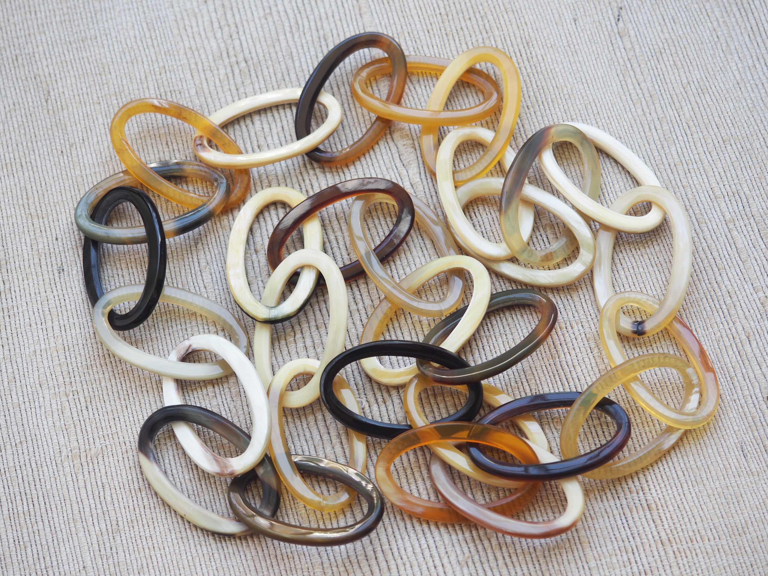 Natural Buffalo Horn Chain Necklace N2.36 - Etsy