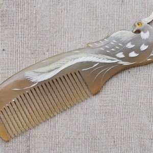 Natural Buffalo Horn Hair Comb Phoenix HC1 - Etsy