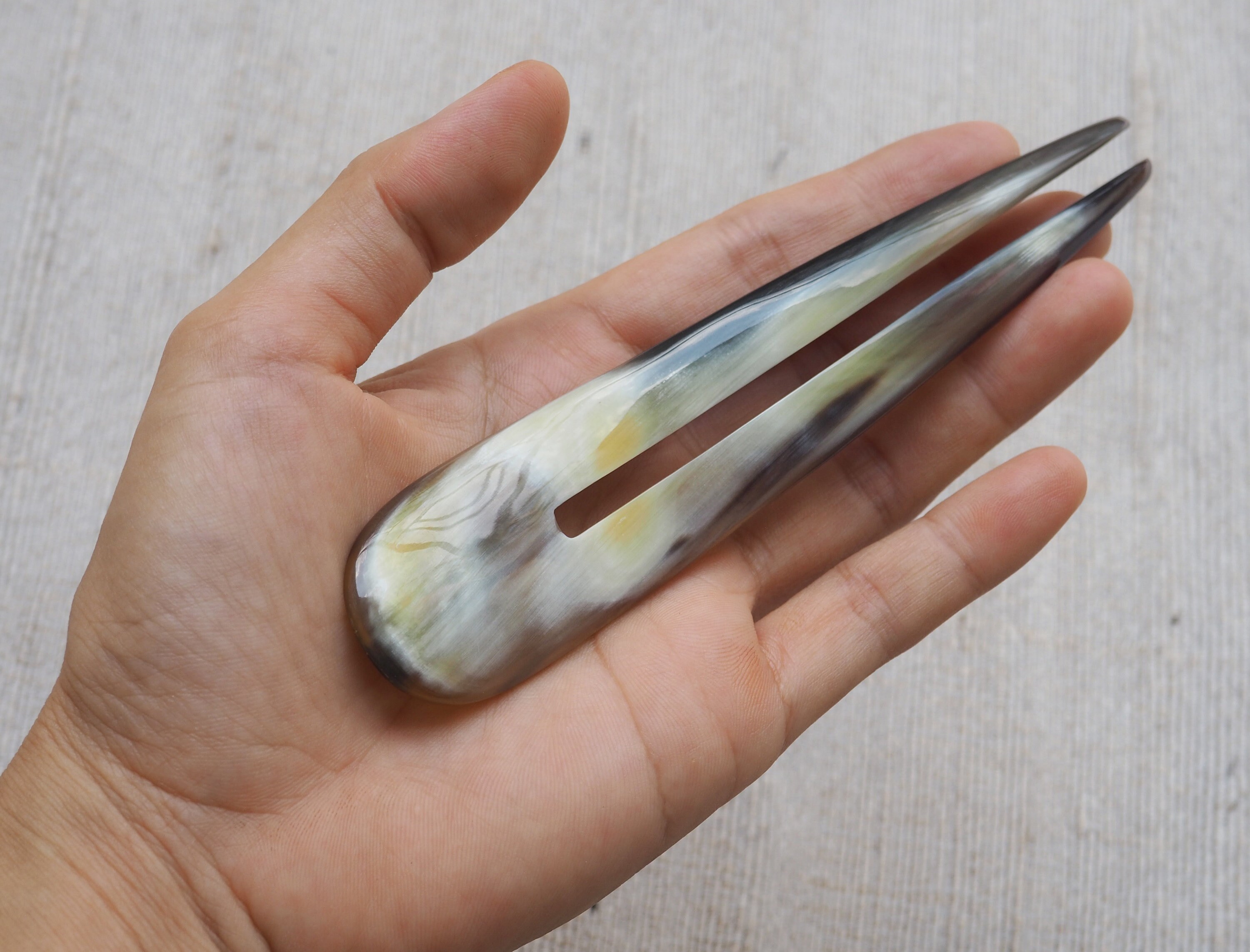 Natural Buffalo Horn Hairpin Pin Stick HP33 - Etsy