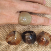 Handmade Buffalo Horn Ring: Geometric Statement Jewelry - Etsy