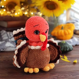 Turkey Plush Toy, Stuffed Turkey, Thanksgiving Gift, Autumn Gift, Bird ...