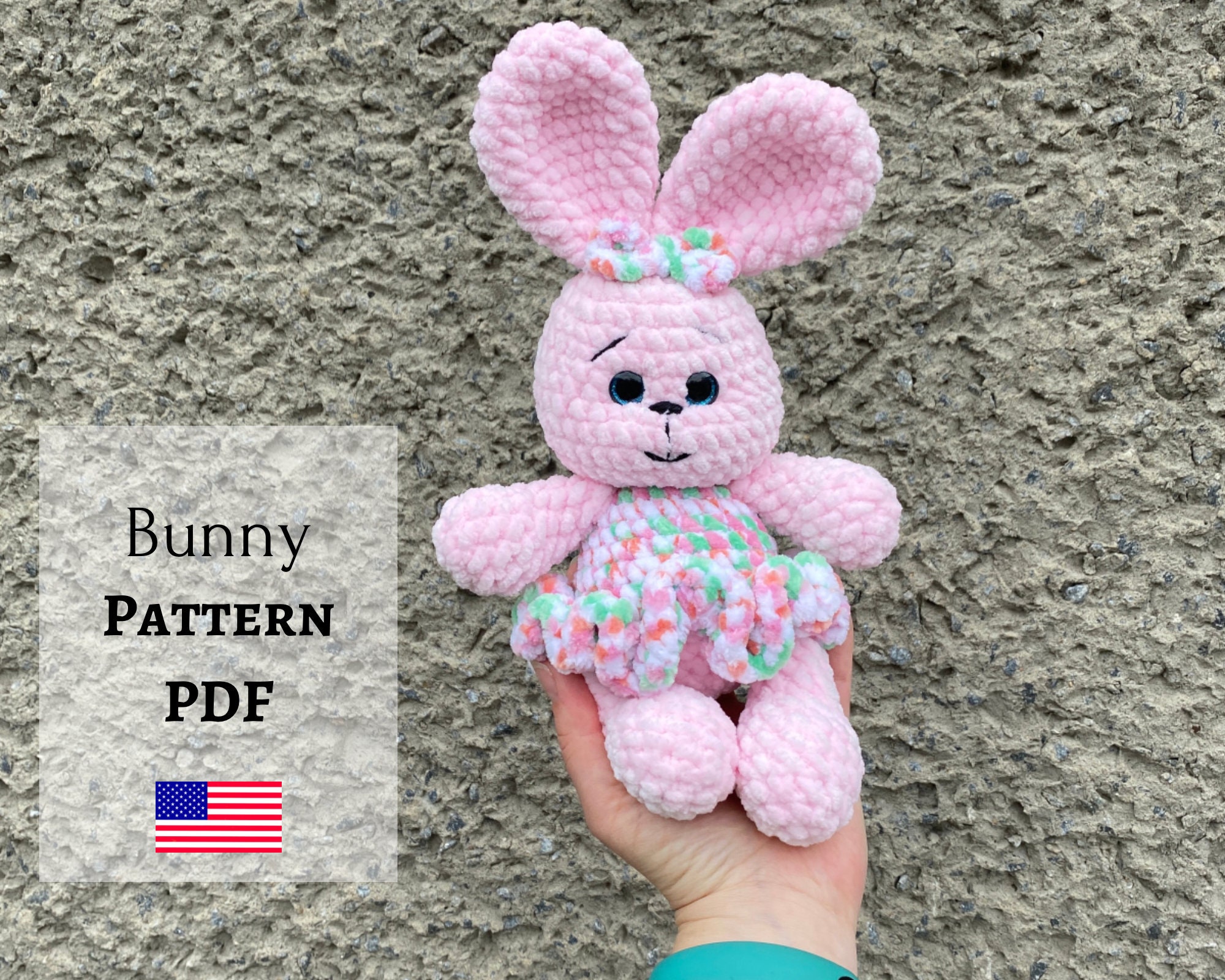 Crochet Bunny Pattern Bunny Crochet Pattern Stuffed Toy | Etsy